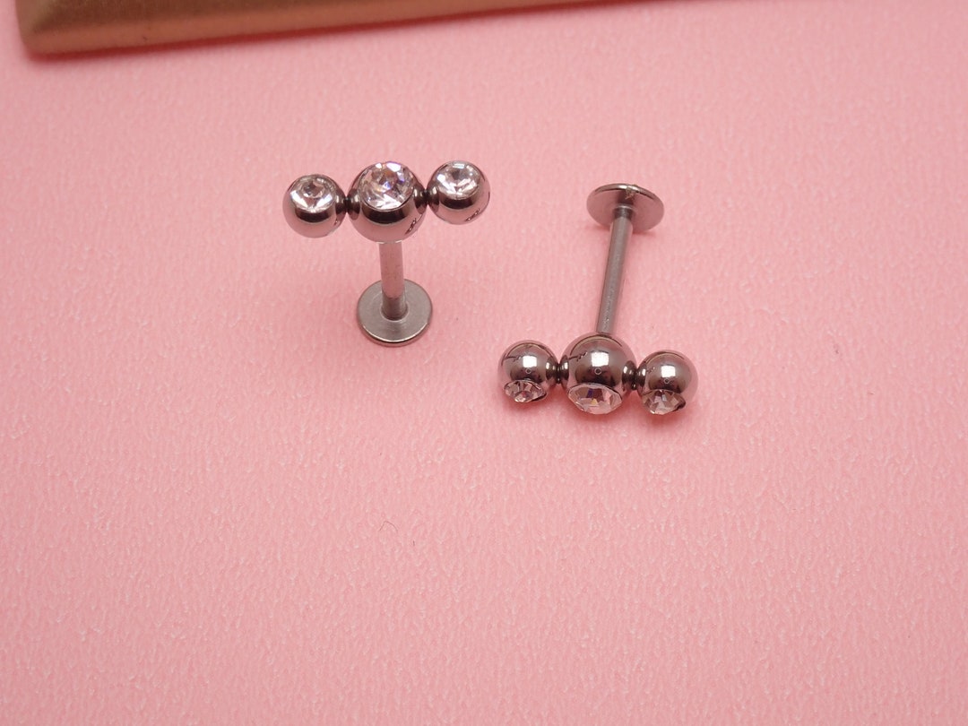 Externally Threaded 8mm 16G Surgical Steel Bar Flatback - Etsy
