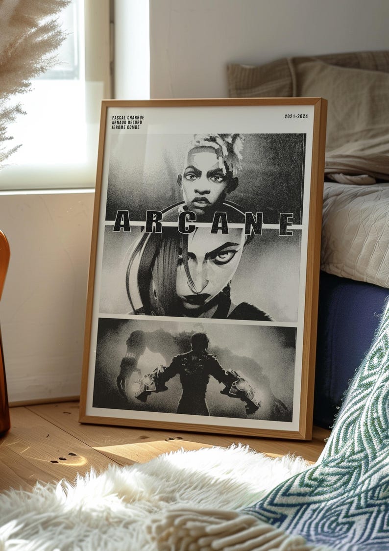 Arcane Poster League of Legends Aesthetic Poster Movie Poster Brutalism ...