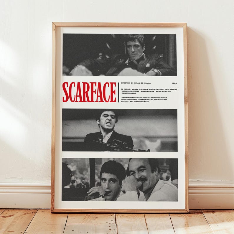 Scarface Poster Al Pacino Modern Movie Poster Movie Wall Decor Retro ...