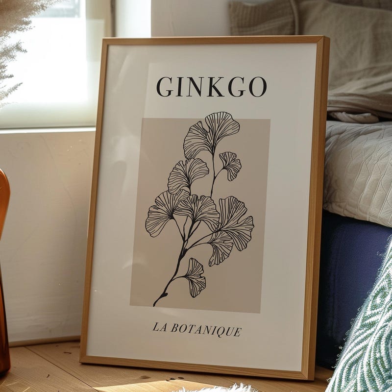 Gingko Leaf Print - Etsy