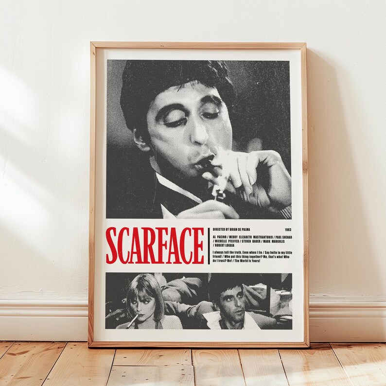 Scarface Poster Al Pacino Modern Movie Poster Movie Wall Decor Retro ...