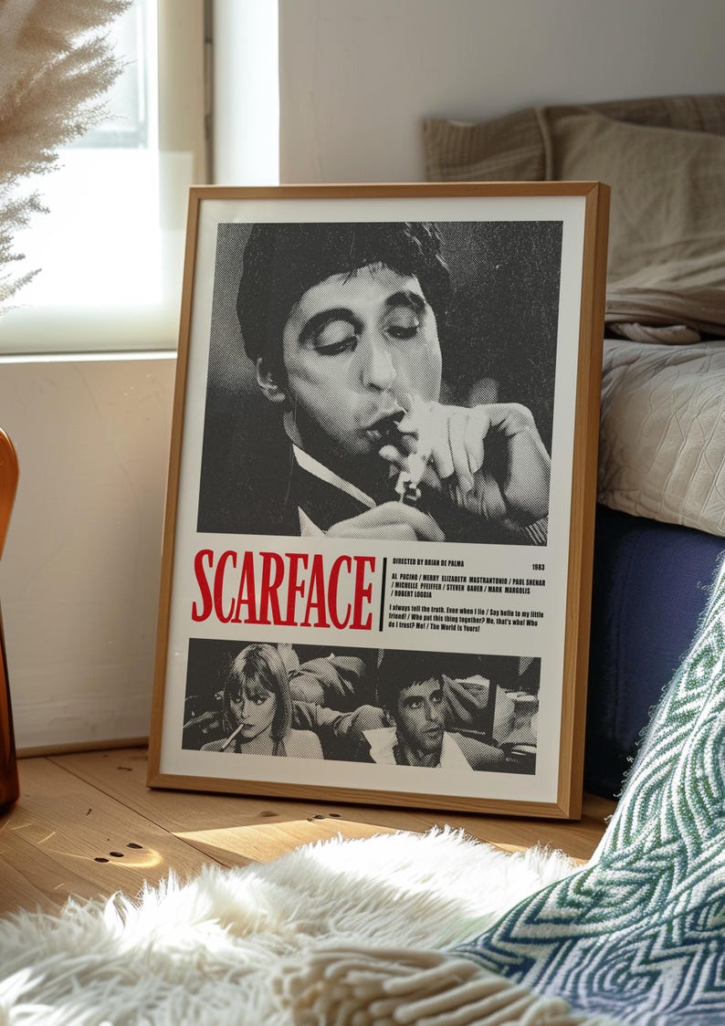 Scarface Poster Al Pacino Modern Movie Poster Movie Wall Decor Retro ...