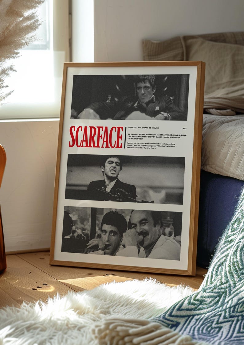 Scarface Poster Al Pacino Modern Movie Poster Movie Wall Decor Retro ...