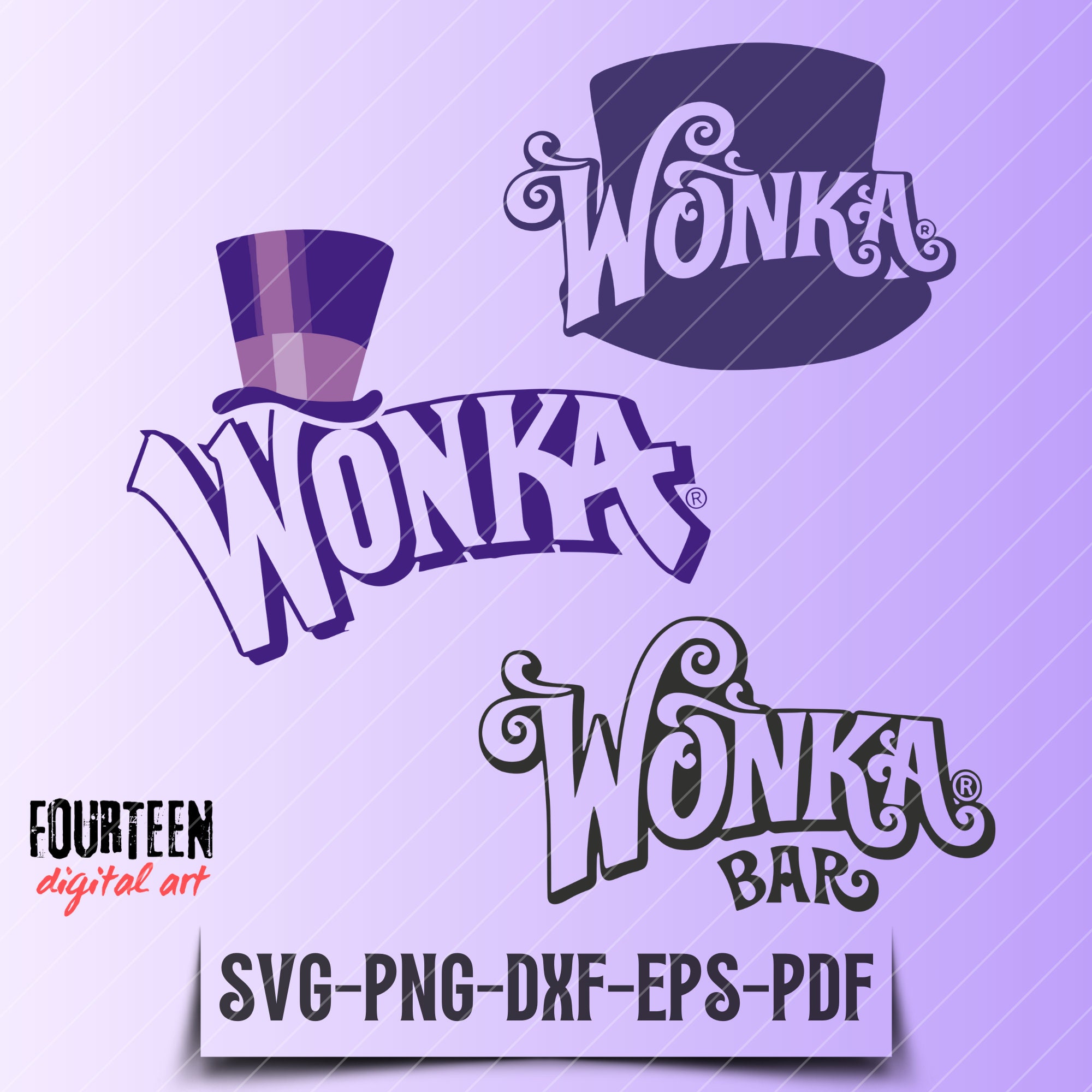 Wonka Logo Bundle, Wonka Bar Logo, Svg, Png, Dxf, Eps, Pdf, Vector ...