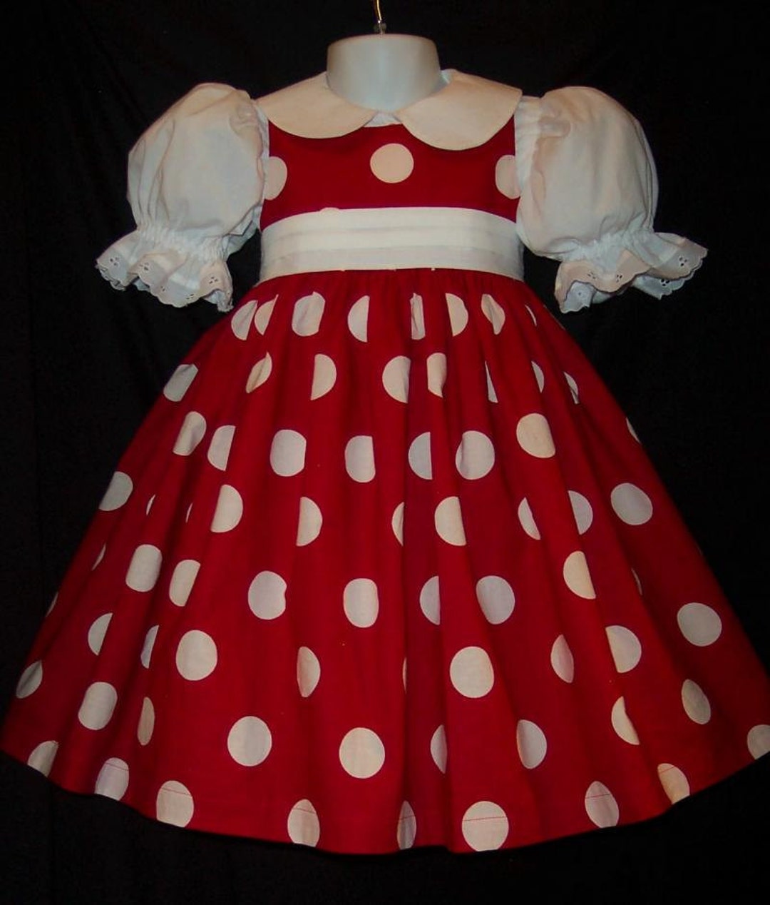 Red/white DOT Jumper Dress CUSTOM Size - Etsy