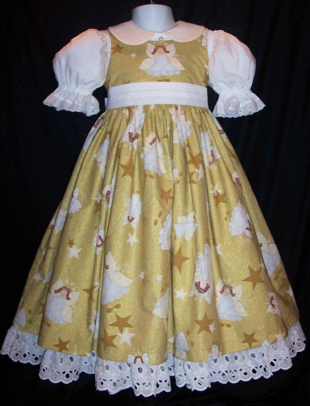 STUNNING Sparkly GOLDEN Angels Allover CHRISTMAS Dress - Etsy