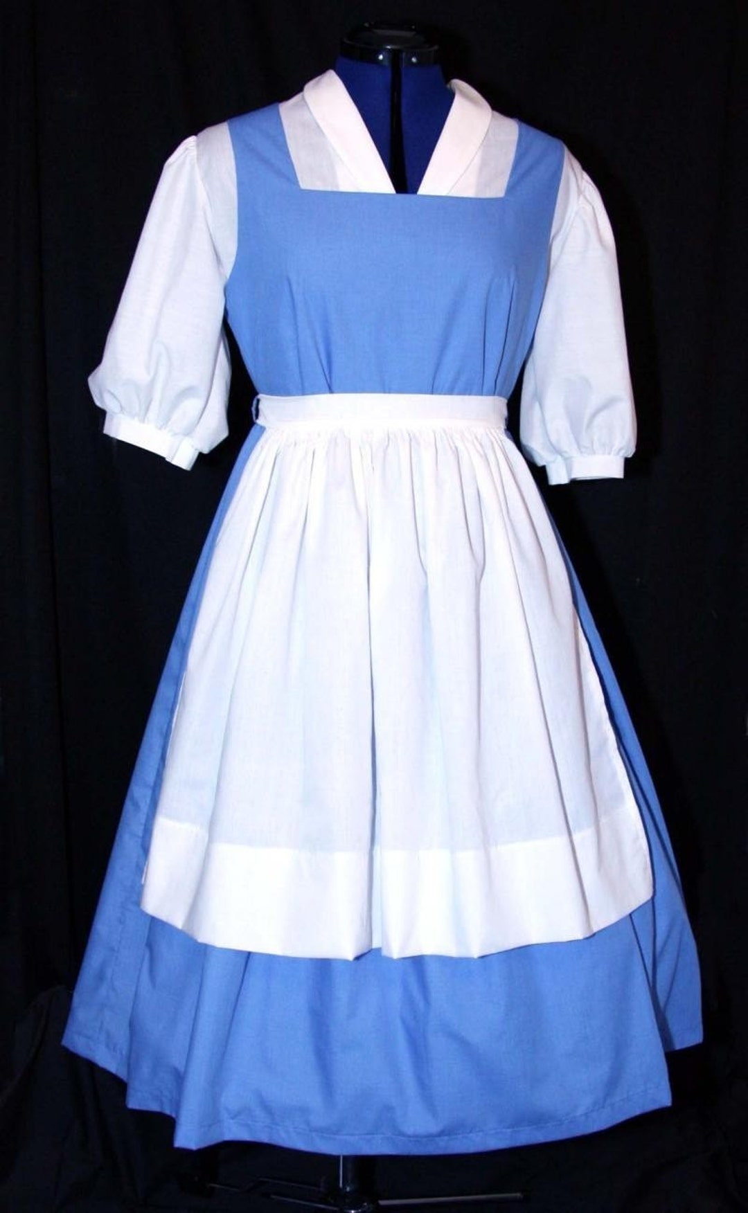 BELLE Provincial Village Town Costume Blue ADULT Size W/bow MOM2RTK ...