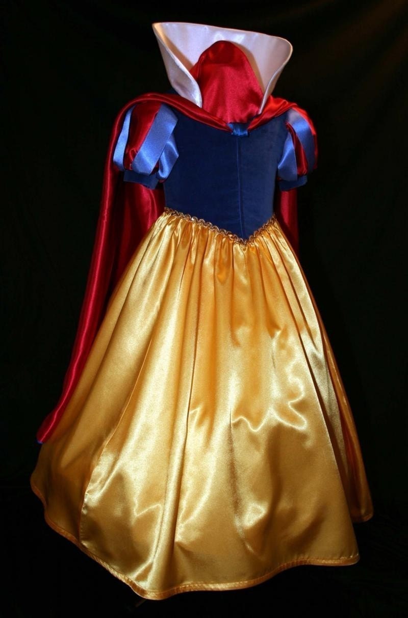 Exquisite SNOW WHITE Costume Gown With Bow and Cape Girls Custom Sz - Etsy
