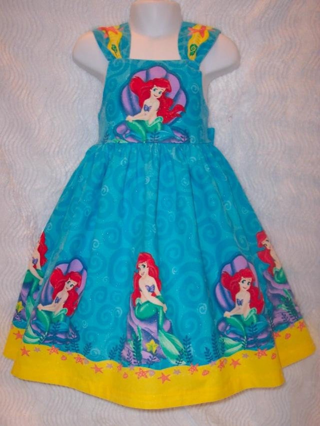 Disney ARIEL Little Mermaid Sun Jumper Custom Sz VINTAGE Daisy Kingdom ...