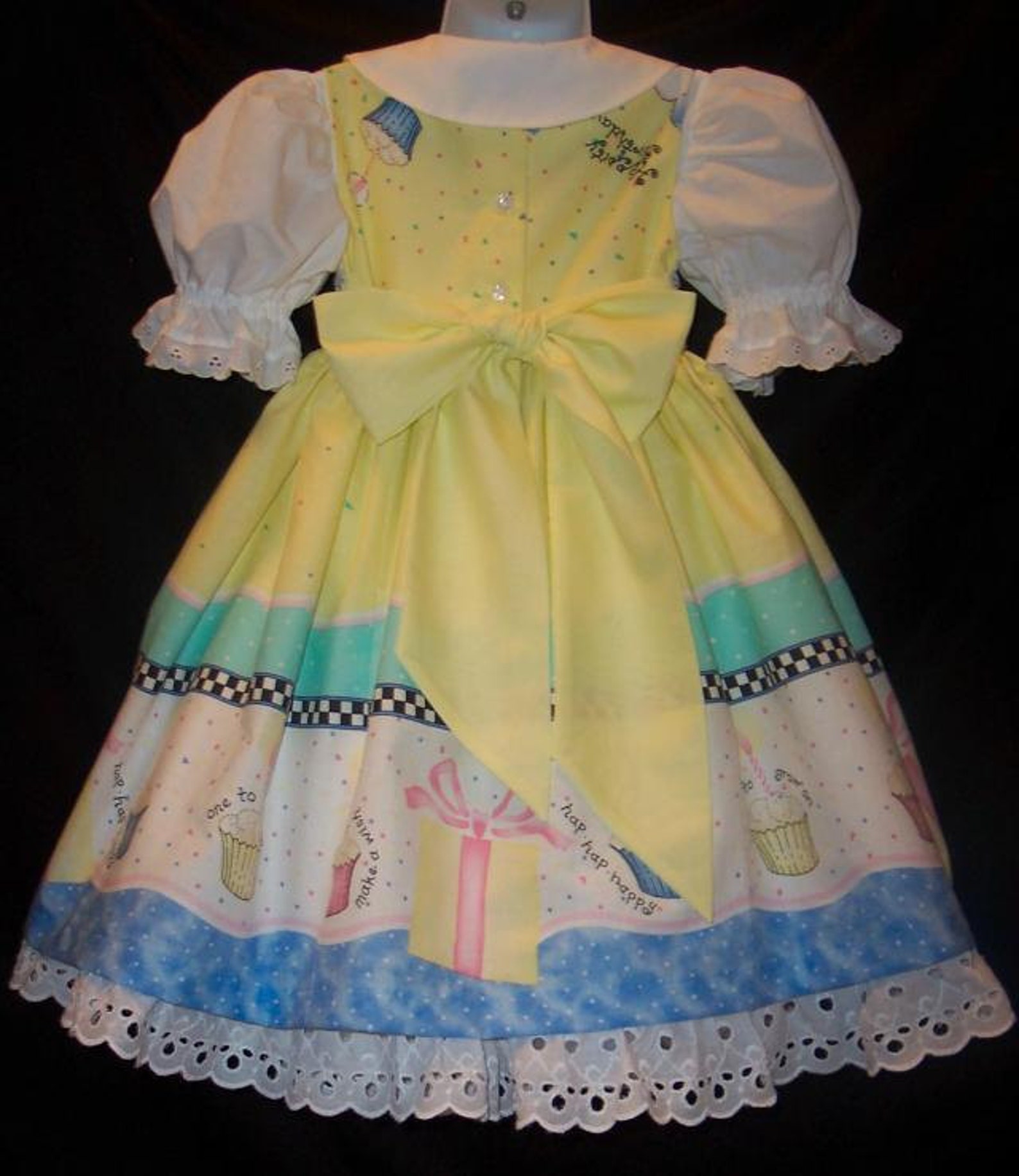 DAISY KINGDOM Fabric BIRTHDAY Bunny Dress Custom Size - Etsy