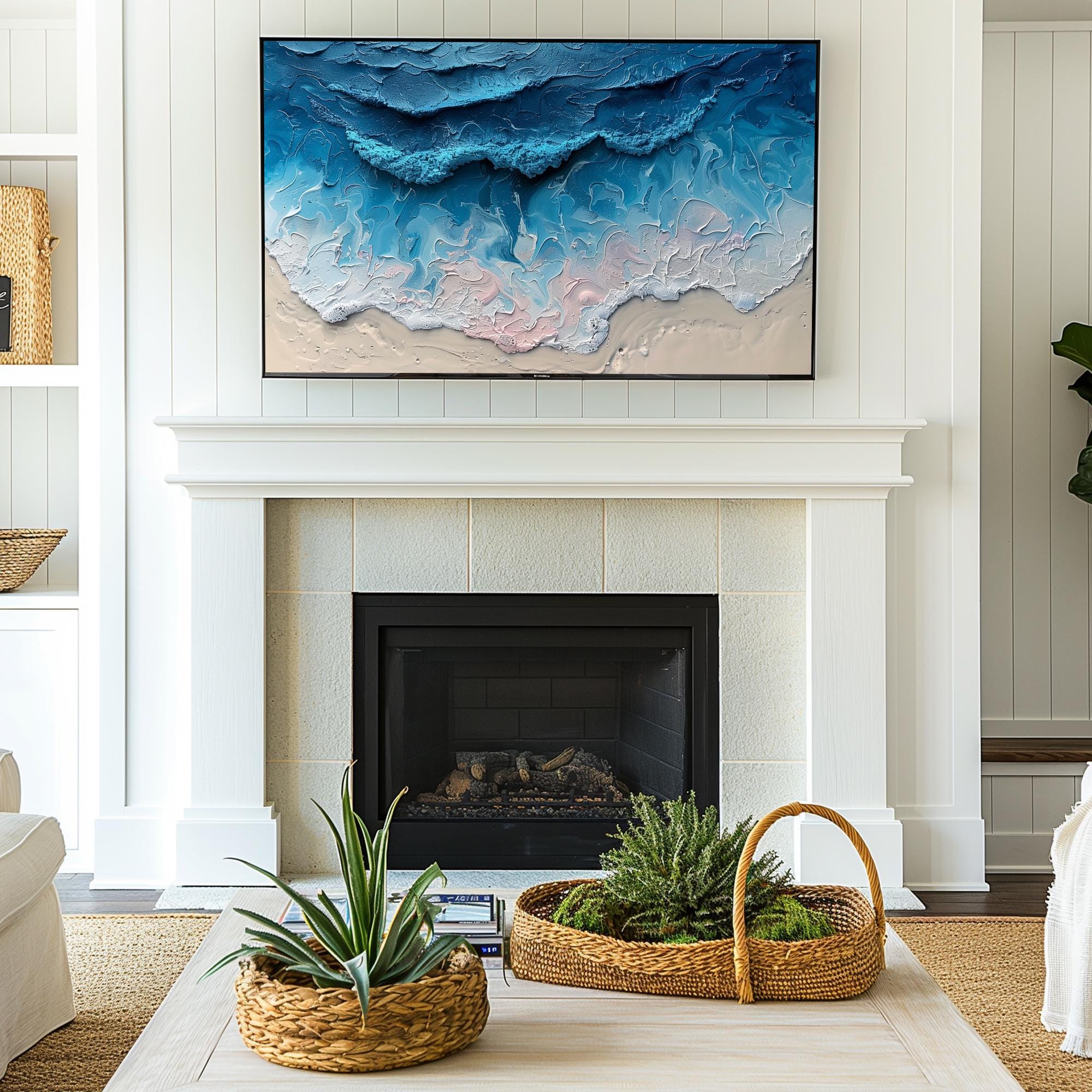 Samsung Frame TV Art, Sea Waves, Samsung Art TV, Digital Download for ...