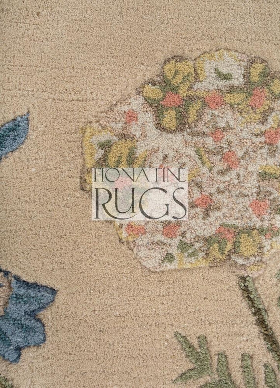Hand Tufted Wool Floral Rug Vintage Cottagecore Scalloped Carpet for ...