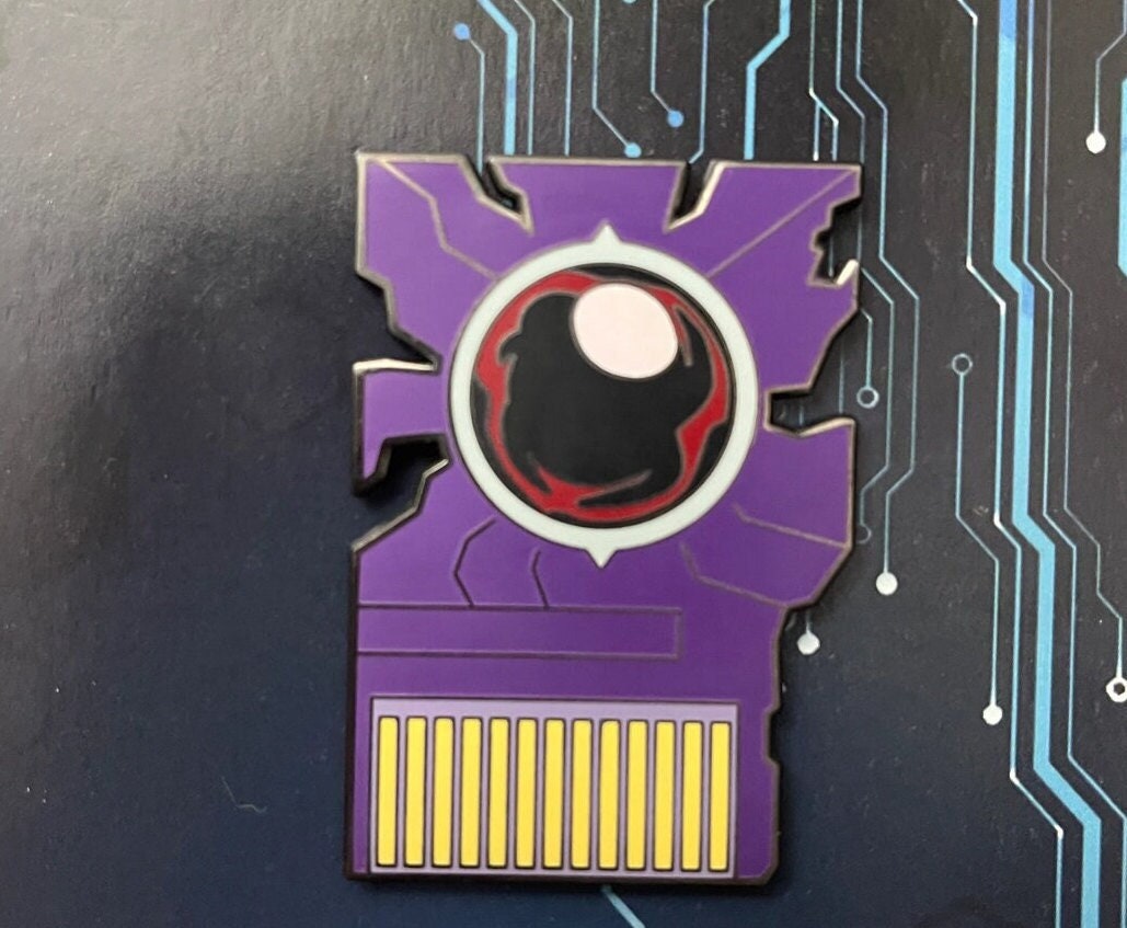 Dark Chip Enamel Pin Inspired by Mega Man Battle Network Series ...