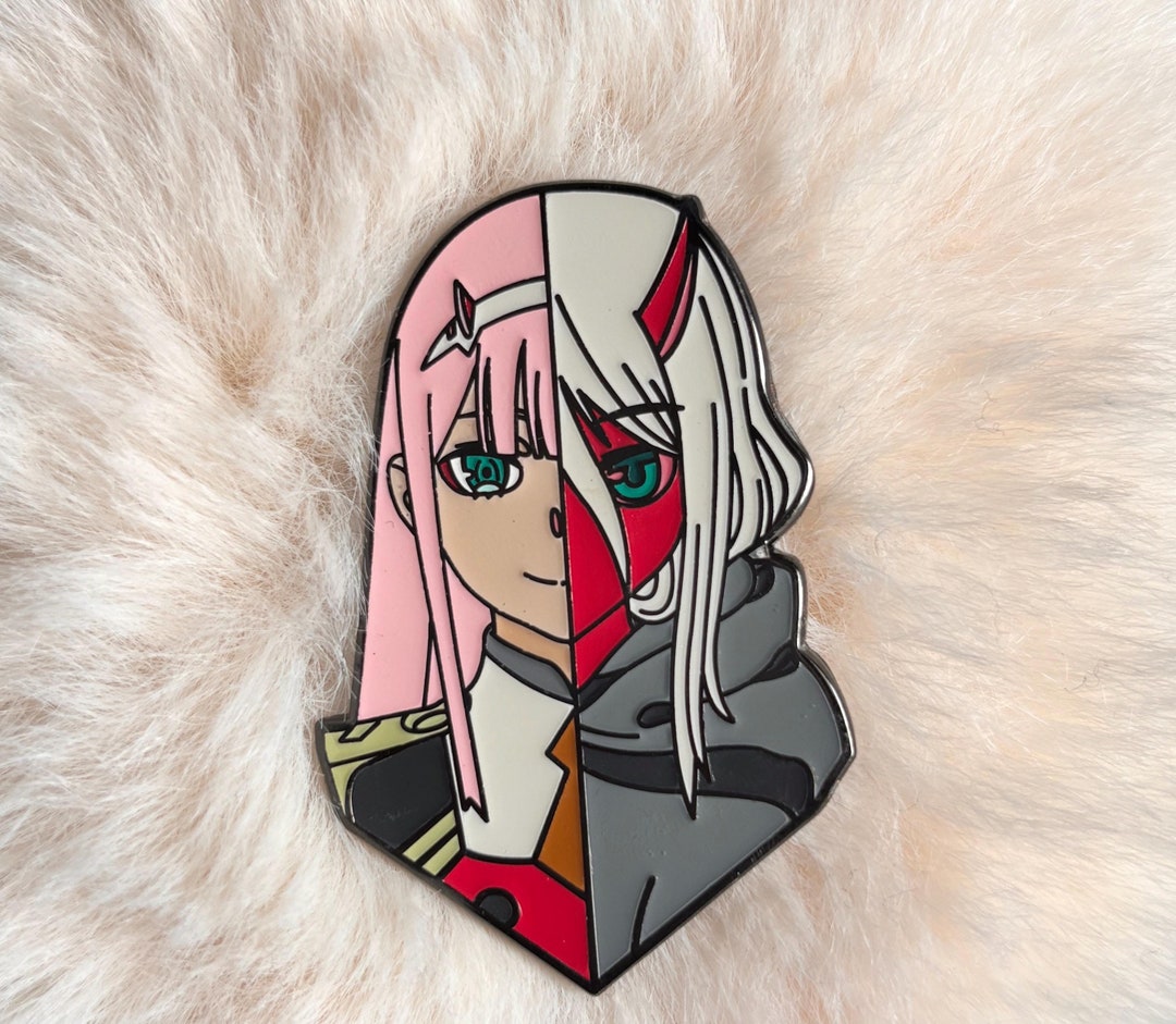 Zero Two Head Bust Enamel Pin | Darling in the Franxx Pin 002 Normal ...
