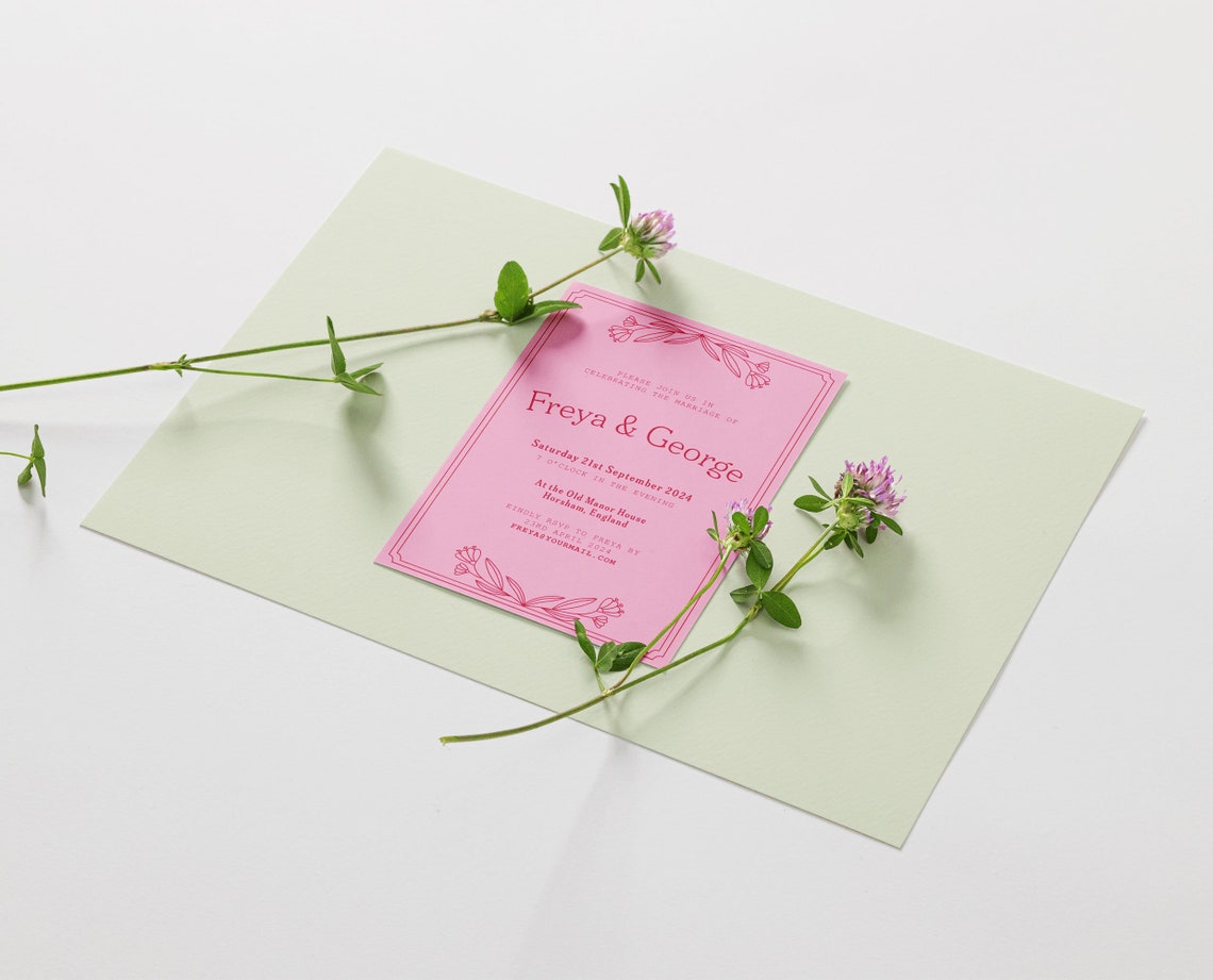 Wes Anderson Inspired Wedding Invite Editable Template, Wedding PDF ...