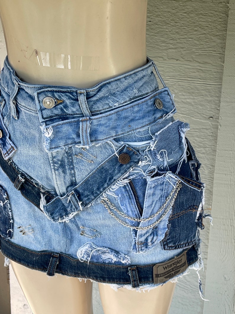 Custom Denim Mini Skirt - Etsy