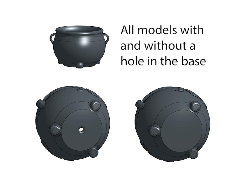 Witch's Magic Cauldron - STL File Pack - 3D Model for Decor or Planter ...