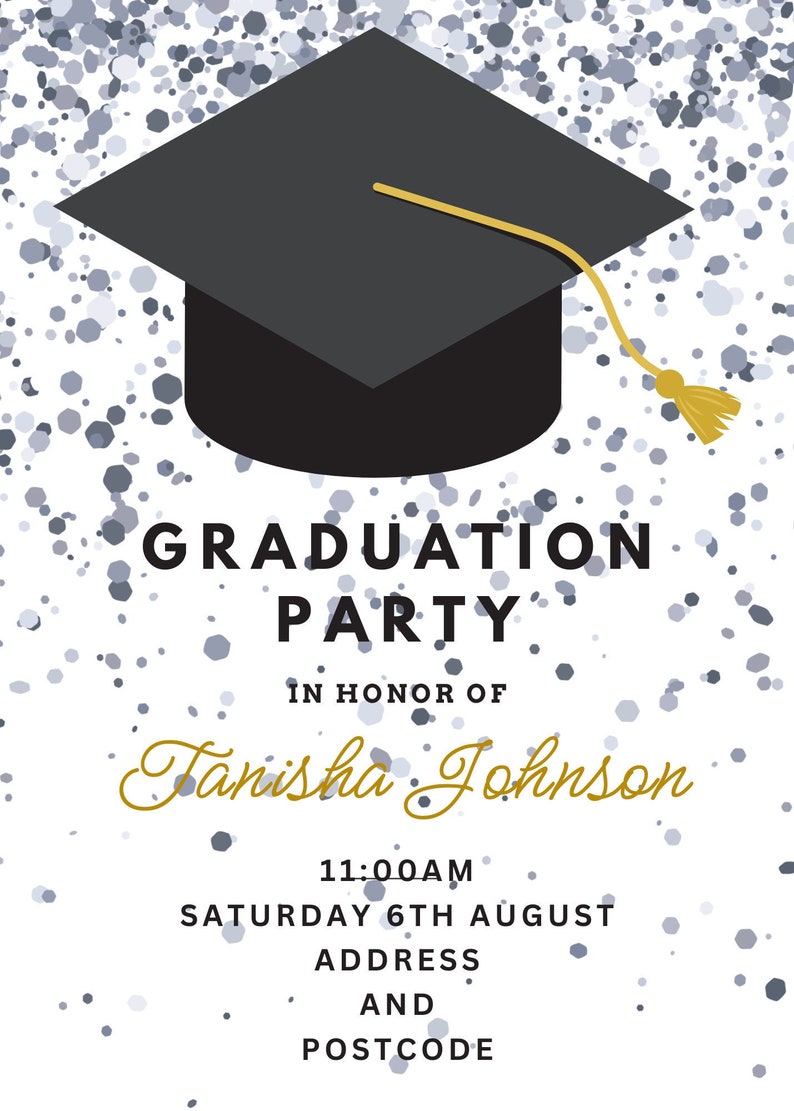 Graduation Party Invite, Digital Invite, Graduation Invite Template ...