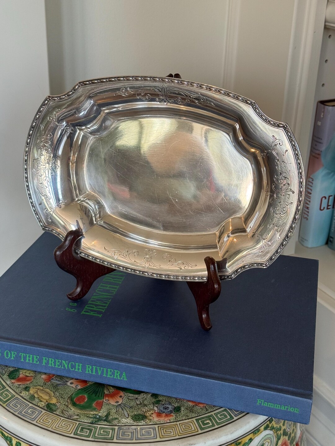 Vintage Chippendale Silverplate Dish | Heavy Electro Plate Tray | 1914 ...