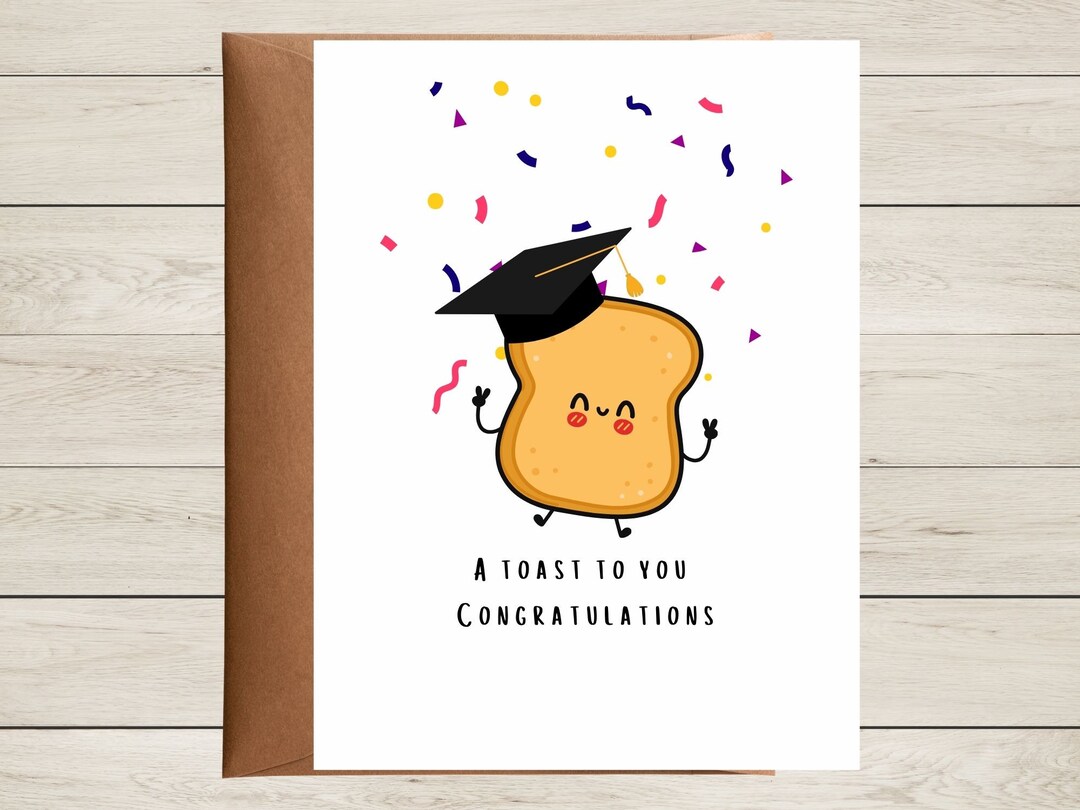 Funny Graduation Card a Toast to You, GCSE Results Day, A Level Results ...