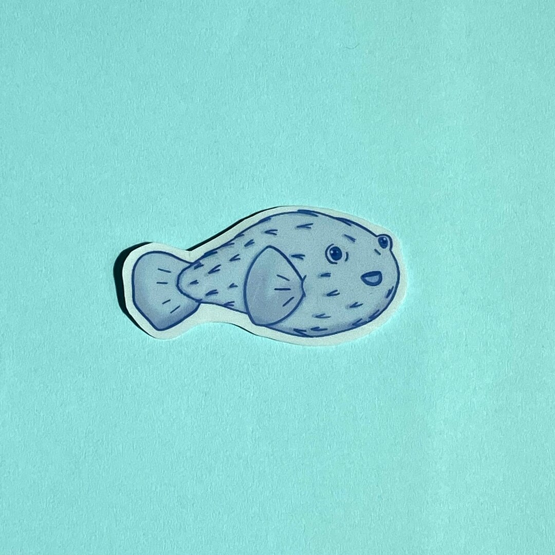 Pufferfish - Vinyl Stickers | Small Waterproof Animal Stickers for ...
