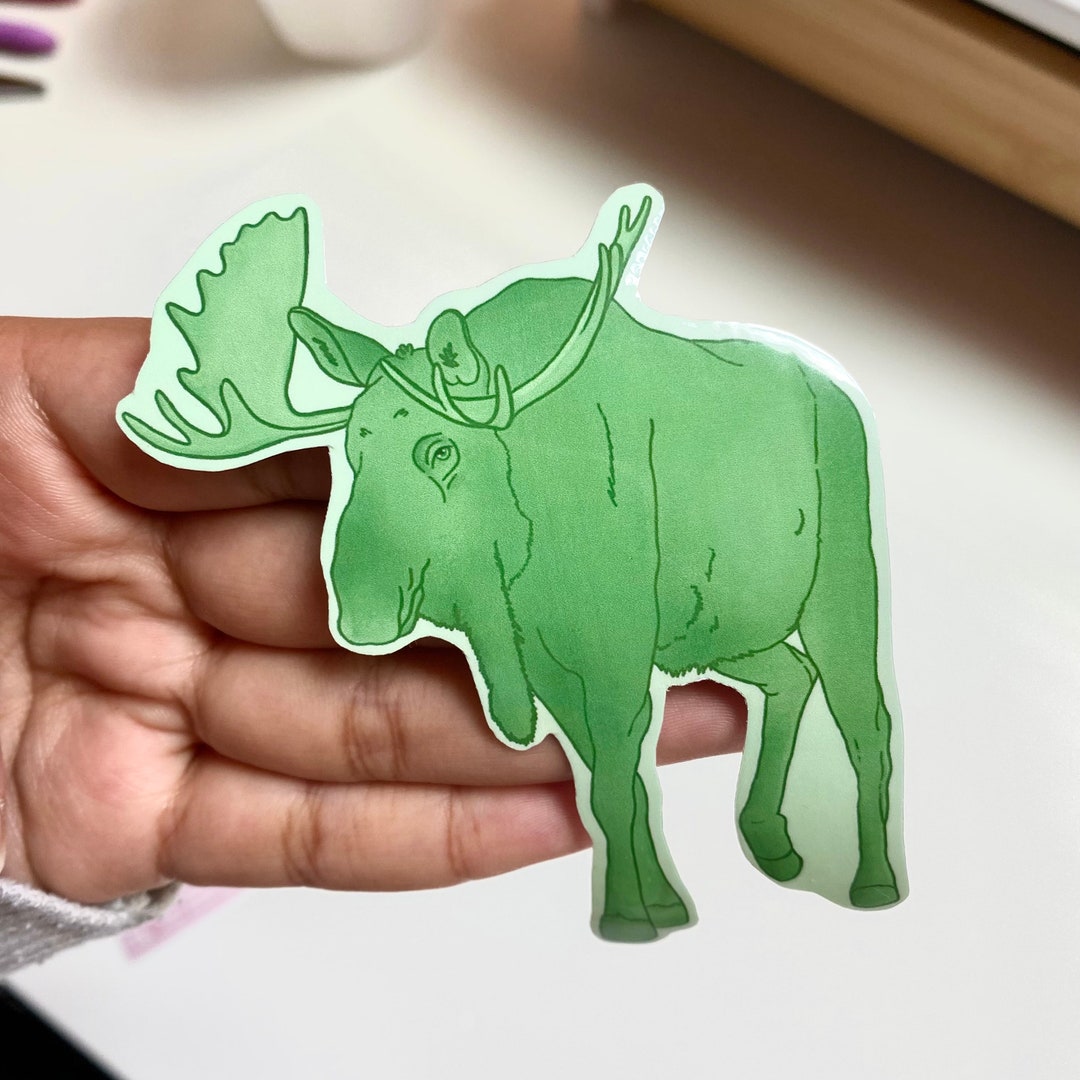Moose - Vinyl Stickers | Small Waterproof Animal Stickers for Water ...