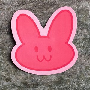 Pink Bunny - Vinyl Stickers | Small Waterproof Animal Stickers for ...