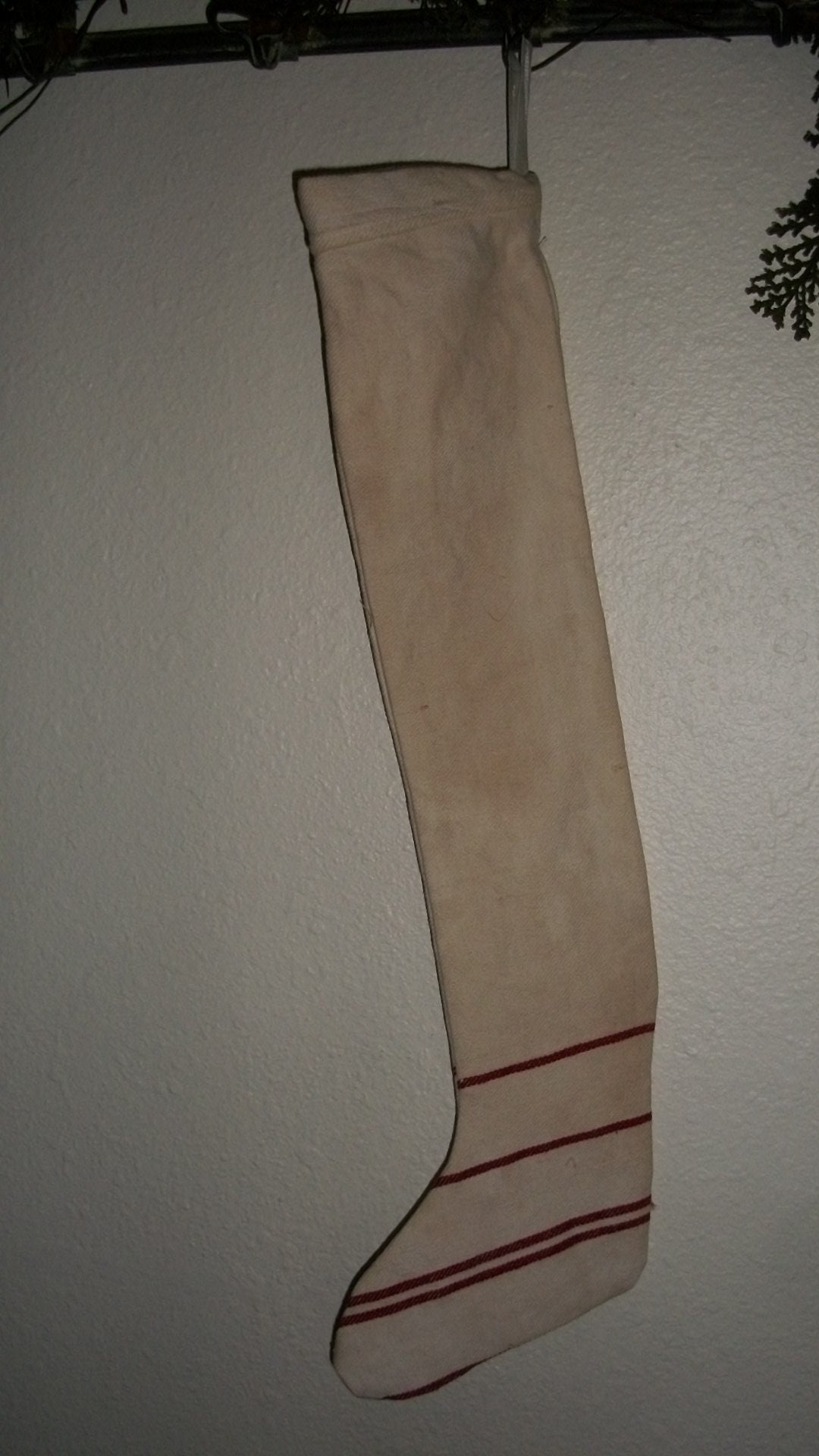 Primitive Striped Christmas Sock - Etsy