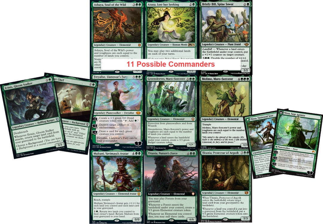Commander Cascade Series Monogreen Lands EDH Commander Deck - Etsy