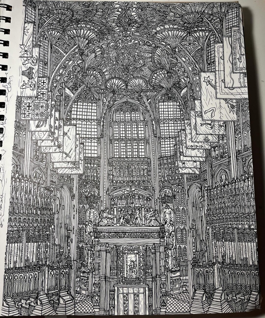 Lady Chapel Westminster Abbey Drawing - Etsy