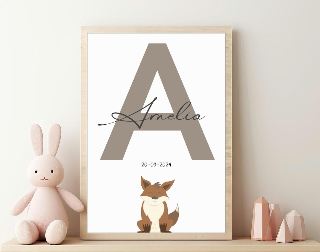Birth Poster Baby Name Poster Personalized Maternity Gift Nursery - Etsy