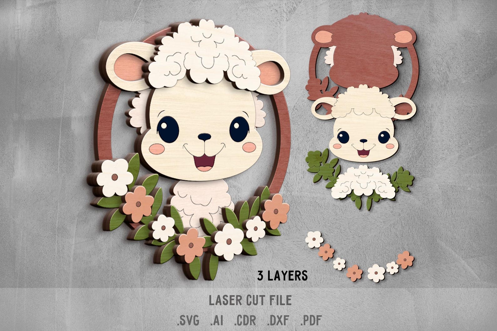 Sheep SVG. Laser Cut File for Glowforge. Farm Animal, Lamb - Etsy