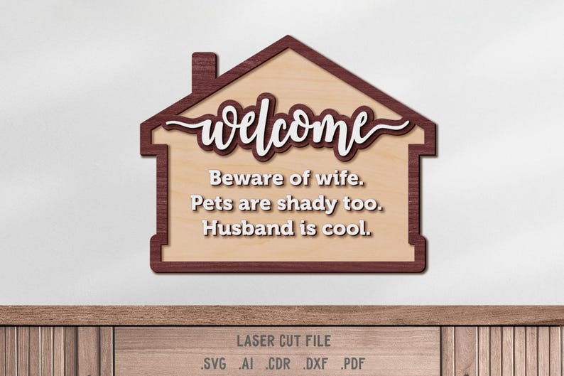 Welcome SVG. Laser Cut File for Glowforge. Home Sign, Welcome Family ...