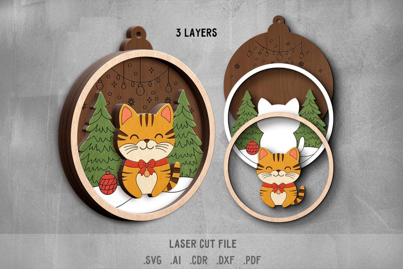 Christmas Tree Toy SVG Bundle. Laser Cut File for Glowforge. Christmas ...