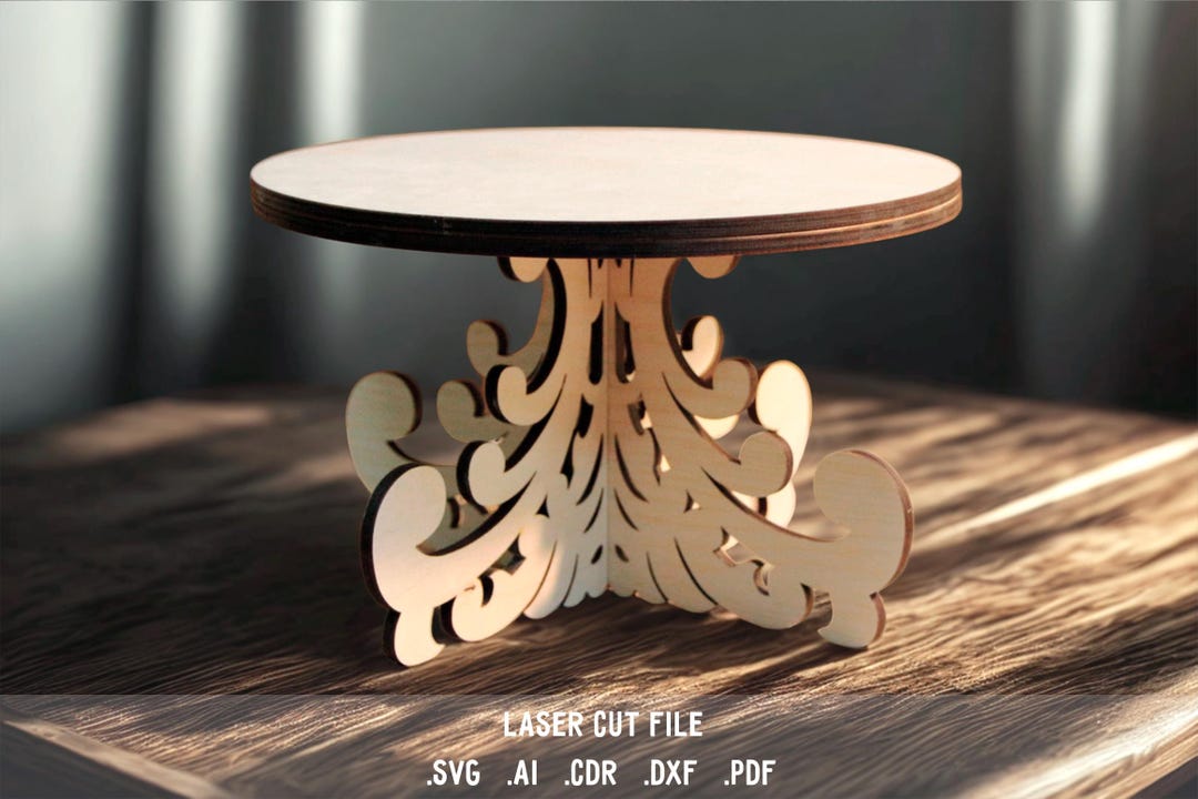 Cake Stand SVG. Laser Cut File for Glowforge. Desert Display, Cake ...