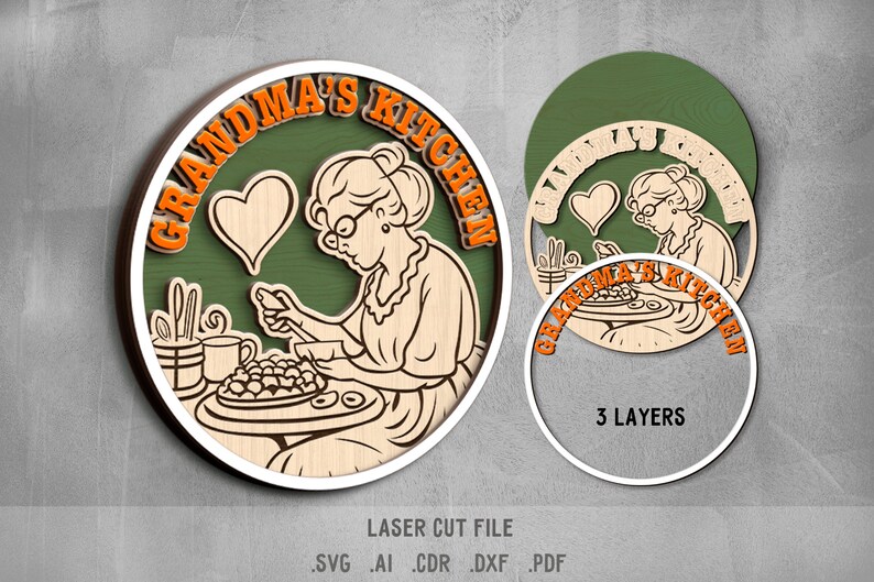 Kitchen SVG Bundle. Laser Cut File for Glowforge. Grandma, Pie, Rolling ...