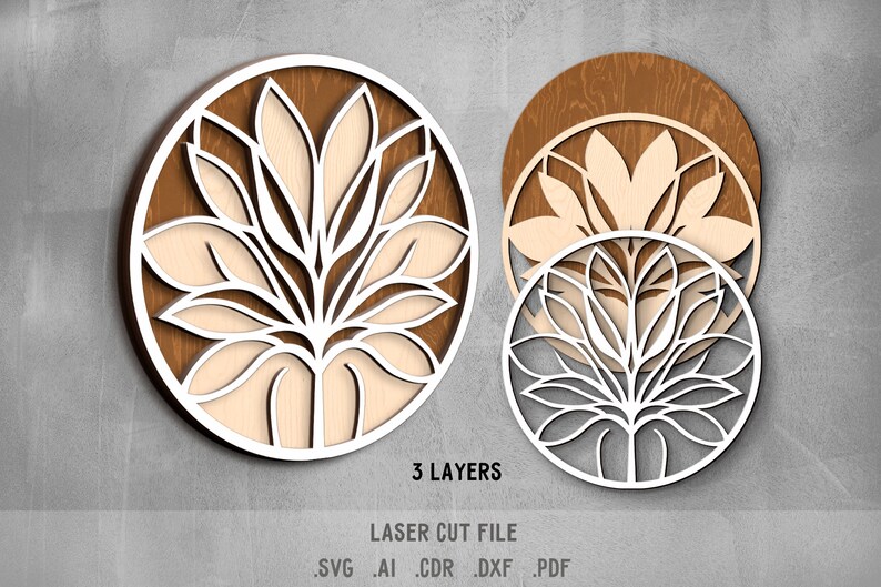 Plants SVG Bundle. Laser Cut File for Glowforge. Floral Ornament ...