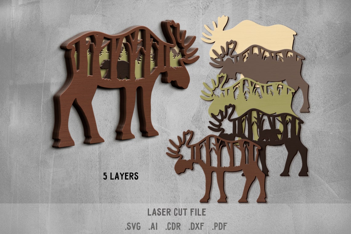Forest Animals SVG Bundle. Laser Cut File for Glowforge. Nature ...