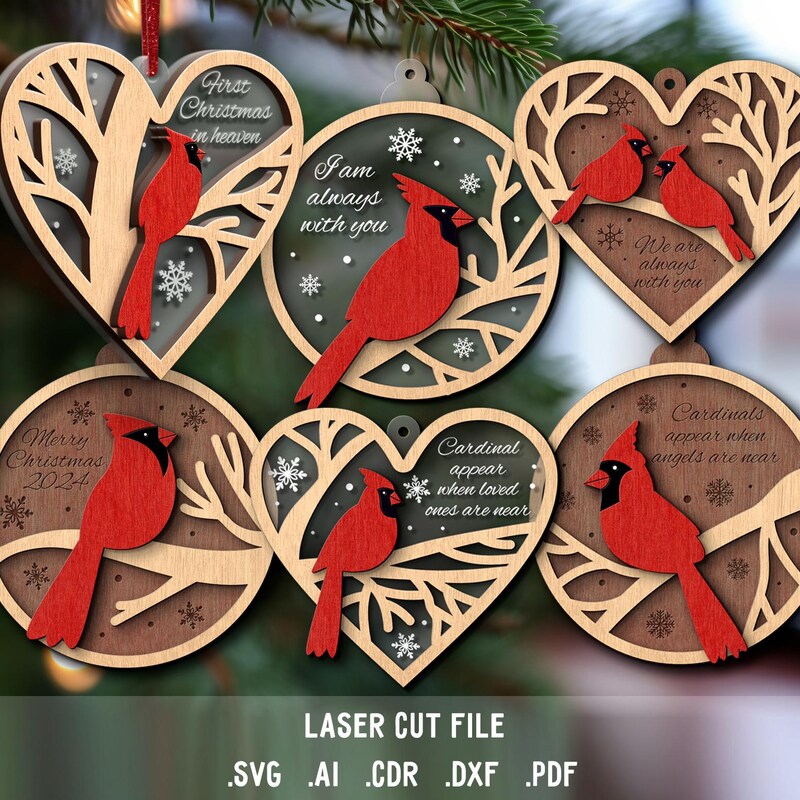 Tree With Cardinal Svg - Etsy