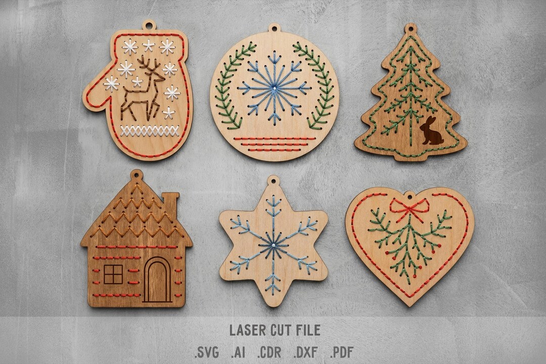 Christmas Tree Toys SVG Bundle. Laser Cut File for Glowforge. Christmas ...