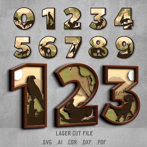 Nature Alphabet Numbers SVG. Laser Cut File for Glowforge. Forest ...