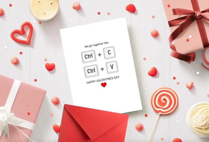 Funny Computer Nerd Valentine’s Day Card | Printable Techie Valentine ...