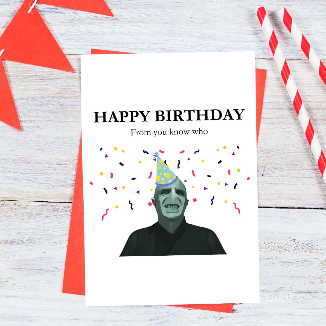 Funny Harry Potter Birthday Card Voldemort Birthday Meme Card Printable ...