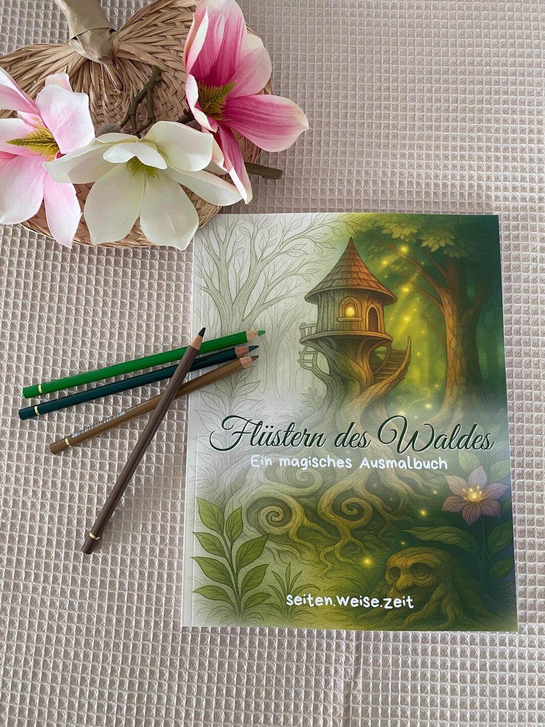 A Magical Coloring Book in A4 Format With 50 Hand-drawn Forest and ...