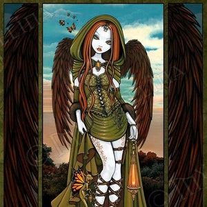 Gwyneth Signed Prints Dragon Sunset Angel Gothic Victorian Fairy - Etsy