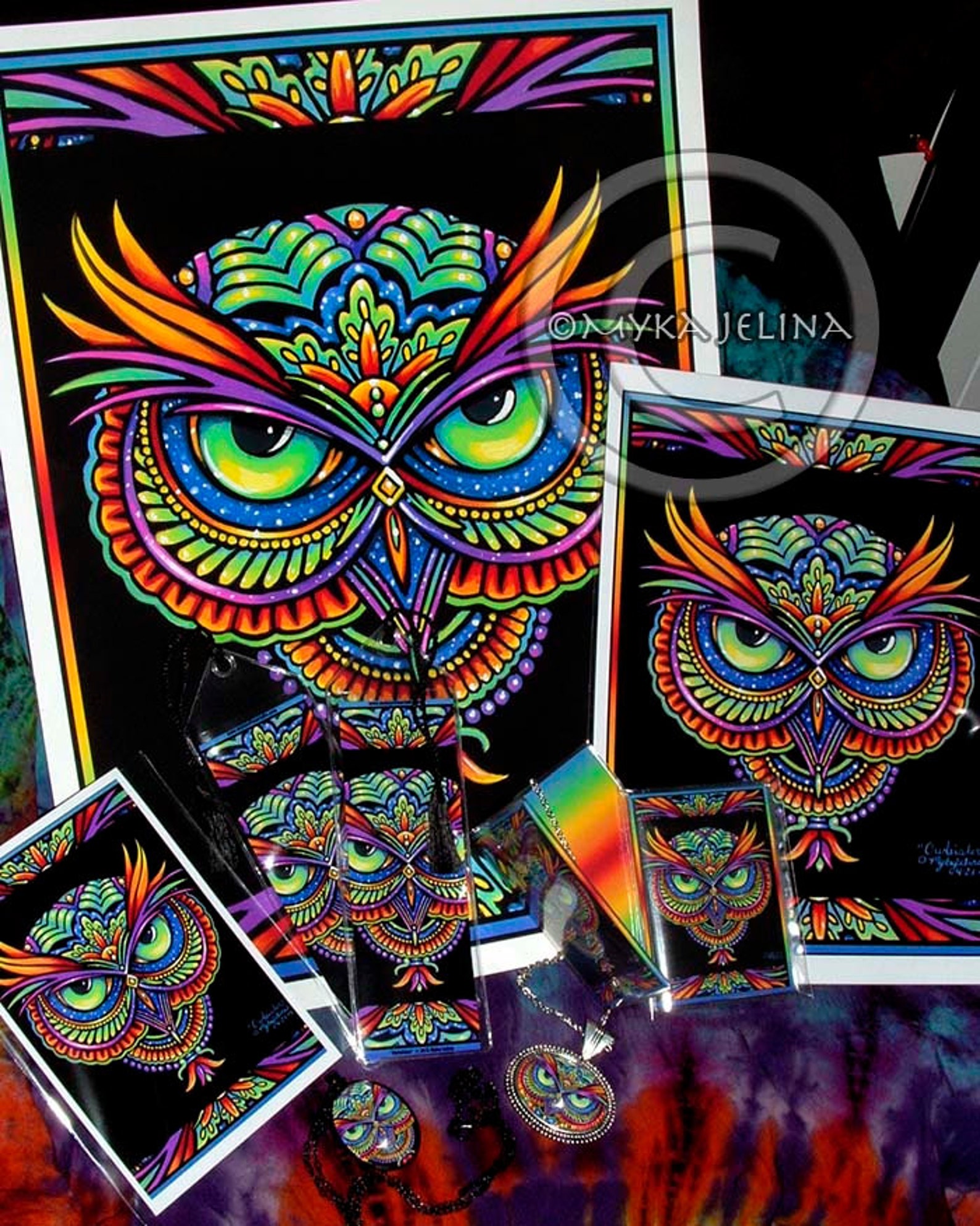 Psychedelic Rainbow Owl Trippy Hippie Owleister BOOKMARK - Etsy