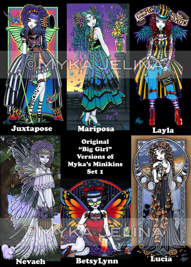 Myka's Minikins Line Art Set #1 Coloring Book: Fairy Coloring Pages - Etsy