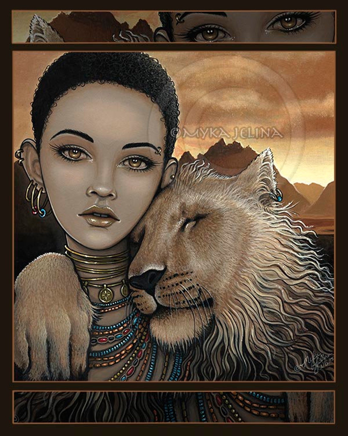 Ani Sam Zariel Sirin Signed Print Set Animal Fairy Angel Tiger - Etsy
