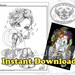 Alexis Coloring Page Fairy Art Digital Download Line - Etsy