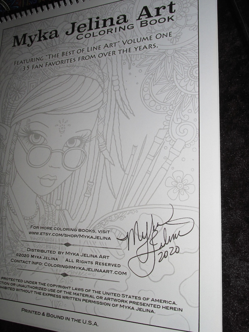 Myka Jelina Coloring Book: Autographed Artist Edition, Bohemian Fairy ...